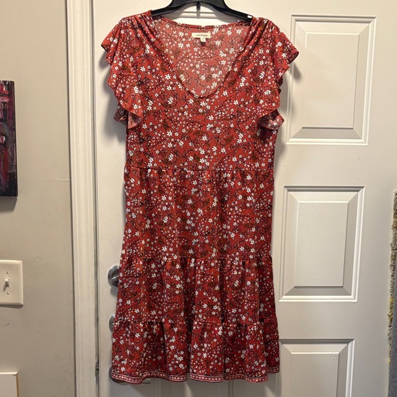 Max Studio | Dresses | Max Studio Red Floral Mini Dress | Poshmark